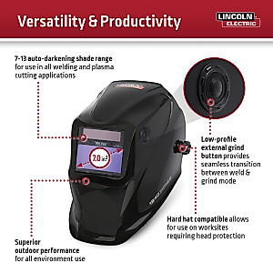 Lincoln Electric Viking 1840 Black Welding Helmet - Auto Darkening - 4C Lens Technology - K3023-3