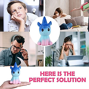 Anboor 4.9 Inches Squishies Unicorn Galaxy Kawaii Soft Slow Rising Scented Animal Squishies Stress Relief Kids Toys (Galaxy)