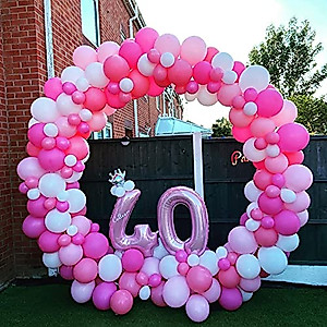 100 PCS 12" Latex Confetti Balloons for Wedding Baby Shower Birthday Decoration (Pink)