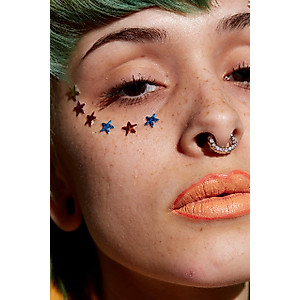 16G 10Pcs Septum Jewelry Surgical Steel Nose Rings Septum Rings Captive Bead Rings Horseshoe Piercing Jewelry Cartilage Helix Daith Tragus Earring Hinged Nose Hoop Ring - Randomly Picked