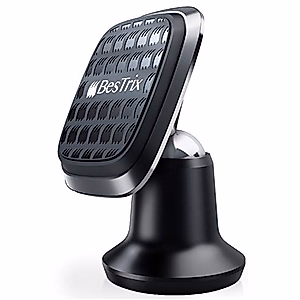 Bestrix Magnetic Phone Car Holder | Universal Magnetic Phone Mount for Car Dashboard Compatible iPhone 13 Pro max, 13 Pro, 12, 11, Xr Xs XS MAX X 8 8Plus 7 and All Smartphones up to 6.5" (Black)