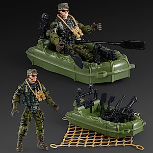 US Army Men Action Figures Play Set,Toy Soldiers with Military Weapons Accessories for Kids Boys