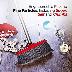 Fuller Broom with adjustable Steel Handle, Red