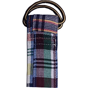 KVR Fashion Waist Cotton Double D Ring Designer Women Teen checks Belt (L, SPW-2547)