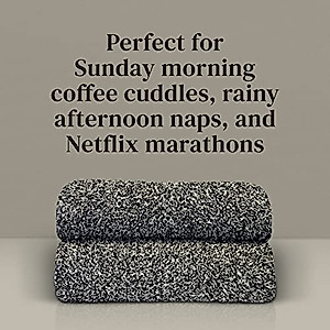 Big Blanket Co® Premier Plush™ Black Heather | Ultra-Plush Fluffy Blanket | 100 Square Feet | Breathable, Microfiber Blanket That Wraps You in Cloud-Like Comfort | Blankets That Redefine King-Size