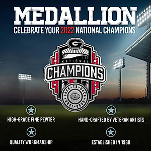 Heritage Pewter Georgia Bulldogs 2022 National Champions Magnet | Intricately Crafted Metal Pewter