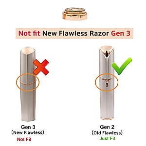 Facial Hair Remover Replacement Heads Gen 1 Single Halo Compatible with Flawless Facial Hair Removal Tool Good Blade Heads (JUST FIT with GEN 1 HAIR REMOVER DEVICE ONLY)
