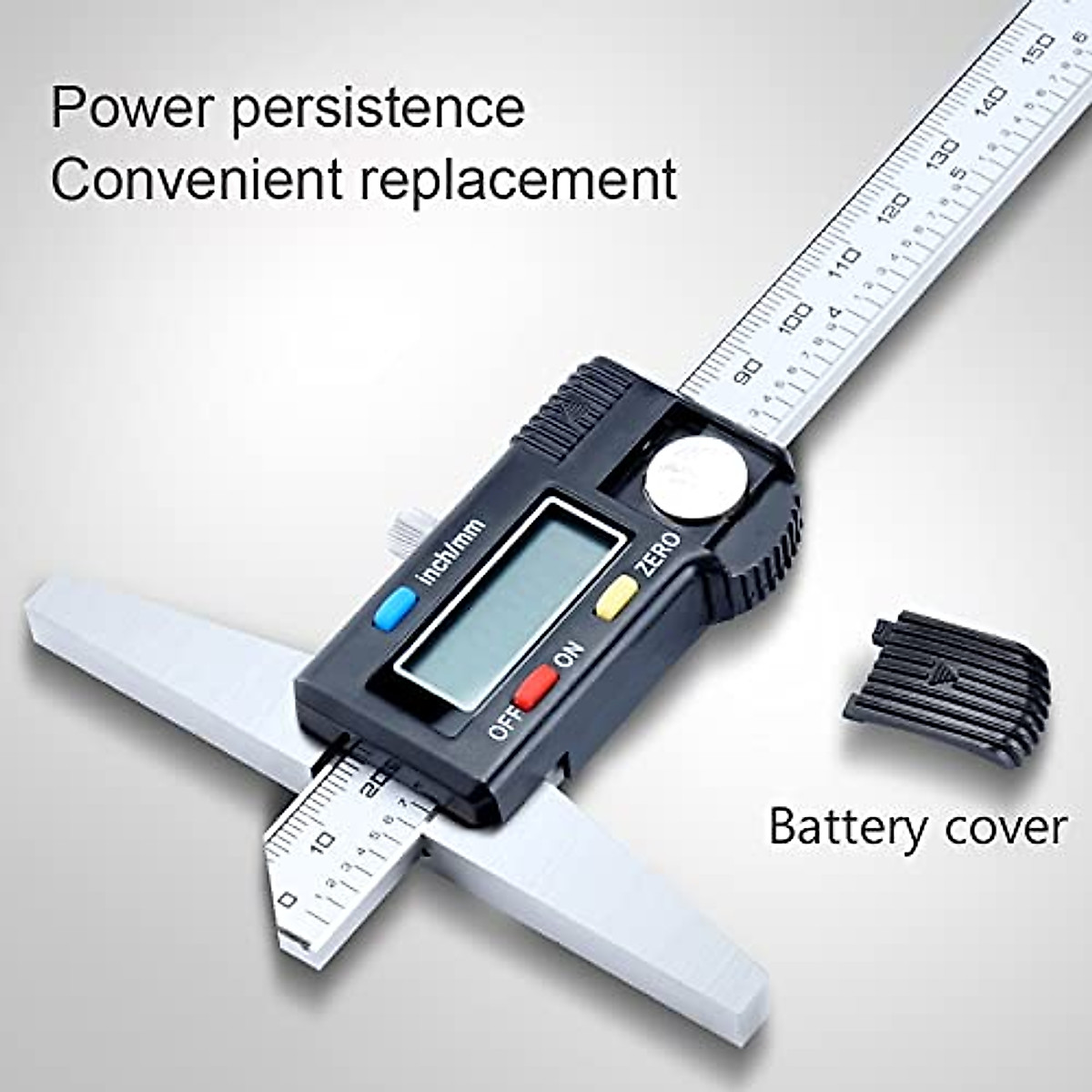 Oudtinx Digital Depth Caliper Electronic Depth Gauge Caliper Depth Rule (150mm(Normal))