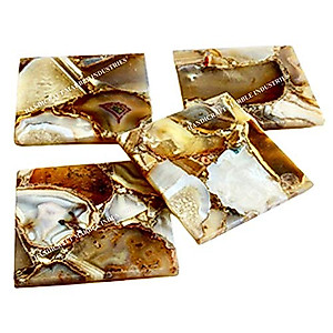 Valentine's Gifts Coaster #4 Dark Brown Agate design Color Coaster Wholesale Price Drink Coaster Tableware Bar Accessories Dinning Tableware