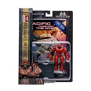 Pacific Rim McFarlane Toys Crimson Typhoon (Jaeger) 4" Scale Figure Playset with Comic