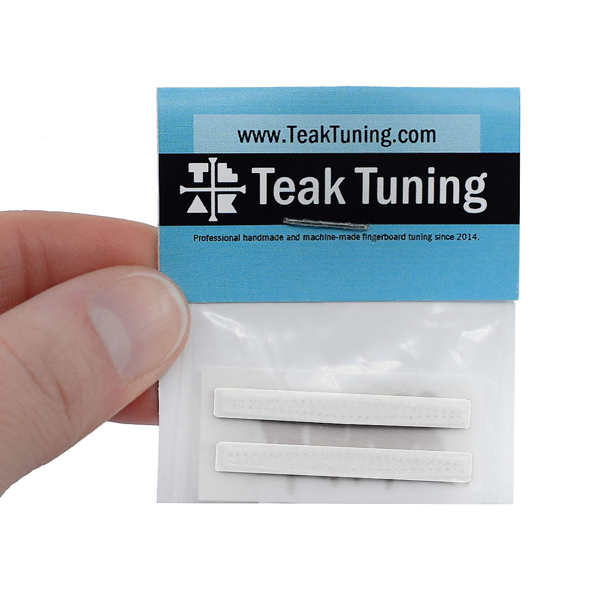 Teak Tuning Gem Edition Adhesive Board Rails, White Quartz Colorway - Set of 2 Fingerboard Rails - Set of 2 Rails - Designed & Made in The USA