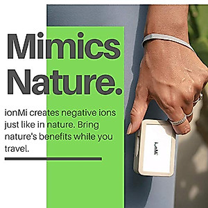 IonPacific ionMi, 2-1 Stationary & Wearable Negative Ionizer Travel Purifier with Highest Output - Up to 20 Million Negative Ions/Sec, USB Rechargeable, Eliminates: Pollutants, Allergens, Mold, Germs