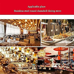 6 Quart Gold Accented Oval Chafing Dish, Full Size Stainless Steel Chafer and Buffet Food Warmers Sets Tray Buffet Catering for Banquets Party (1)