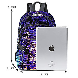 Ecodudo Mini Sequin Backpack Purse for Women Teen Girls Small Fashion Sparkly Backpacks (Purple)