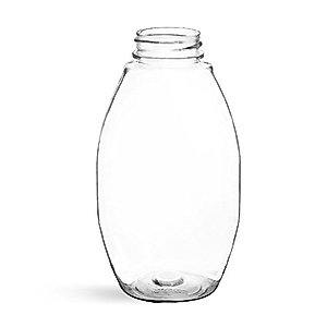 12 fl oz Empty Plastic Bottles, Clear PET Inverted Ovals Case (308 units)