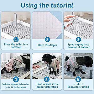 Tfwadmx Guinea Pig Litter Pan with Grid Large Rabbit Litter Box Small Animal Potty Trainer Bunny Corner Tray Toilet with Scoop for Chinchilla Guinea Pigs Ferret Hedgehog