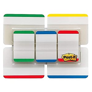 Post-it Tabs Value Pack, Asst Primary Colors, 1 in and 2 in Sizes, 114 Tabs/Pack (686-VAD1)