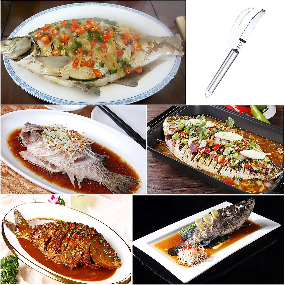 ZLMC Stainless Steel Fish Maw Knife, Multifunction Fish Scale Knife fish scale remover Household Kitchen Fish Scale Tool