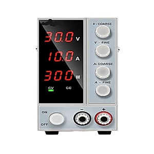 Adjustable DC Power Supply 30V 10A Digital Bench Power Source Stabilized Power Supply Voltage Regulator Switch(4digit sNPS3010W)