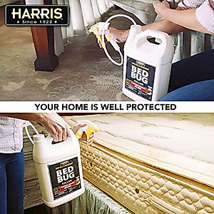 Harris Toughest Bed Bug Killer, Liquid Spray with Odorless and Non-Staining Extended Residual Kill Formula (Gallon)