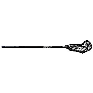 STX Lacrosse Fortress 700 Complete Women's Stick w/Crux Mesh 2.0 Pocket, Black