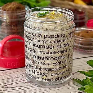 Portion Control Container for Weight Loss | 4 Piece Stackable Snack Container for Adults & Kids | Bariatric Portion Control Containers | On The Go Snack Container with Guide by Portion Perfection