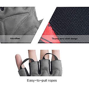 iwish Child Thin Half Finger Outdoor Sports Cycling Bike Gloves Kids Gloves (Pink, Medium)