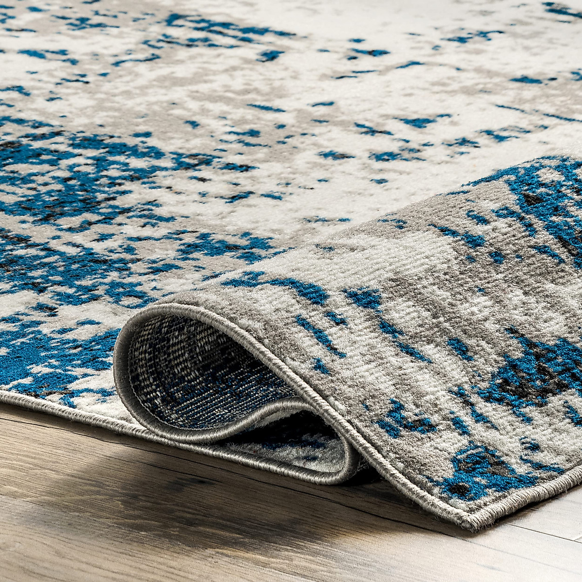 nuLOOM Indira Abstract Modern Area Rug, 9x12, Blue