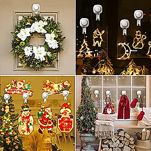 LUXEAR Suction Hooks, Strong Suction Cup Hook Waterproof Shower Hooks for Bathroom & Kitchen Powerful Vacuum Wall Hooks Removable for Towel Loofah Wreath Robe Cloth Key Bag-4 Pack