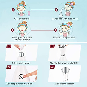 Totexil Facial Steamer for Facial Deep Cleaning, Moisturize, Unclog Pores, Face Spa, Nano Ionic Humidifier, Home Facial Warm Mist Face Steamer with Blackhead Removal Kit, Brush, Hair Band