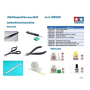 Tamiya Models US Battleship New Jersey BB-62 Model Kit