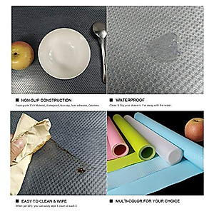 Premium Shelf Liners, Plastic Cabinet Liner Drawer Liners Non-Adhesive Refrigerator Mat for Kitchen Office, 17.7 x 59 inches - Clear