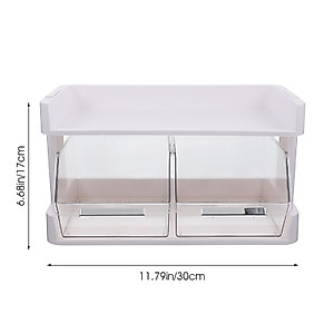 Homoyoyo Tea Storage Organiser Home Tea Bag Organizer Home Tea Bag Rack Multi-function Tea Bag Rack Tea Bag Bin Coffee Bag Sugar Bag Container Plastic Tea Box Multifunction Office White