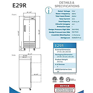 cooker and cooler 29" Reach-in Commercial Refrigerator