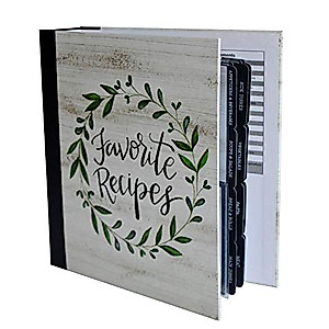 Brownlow Gifts Binder with Plastic Page Protectors and Recipe Cards, 8 x 9-Inch, Vintage Kitchen,70050