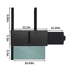 Polarized Sun Visor for Car with Zipper Slider, Upgraded UV400 Car Sun Visor Extension with PC Lens and Side Sunshade, Anti-Glare Car Visor for Safe Driving, UV-Filtering/Protection