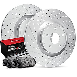 R1 Concepts Rear Brakes and Rotors Kit |Rear Brake Pads| Brake Rotors and Pads| Optimum OEp Brake Pads and Rotors -1PC.54020.04