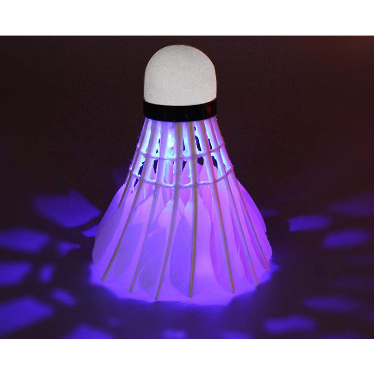 [8 Pack] LED Badminton Set, Shuttlecock Dark Night Glow Birdies Lighting Outdoor Indoor Sport Activities,Colorful