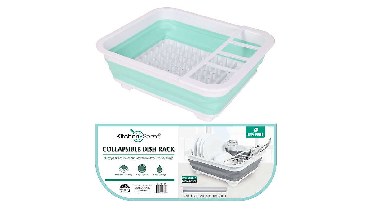 Compact J&V TEXTILES Dish Drying Rack for Easy Storage