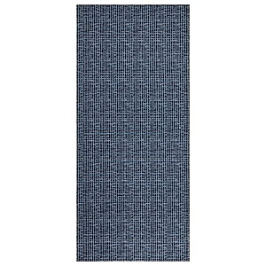 Ottomanson Machine Washable Wrinkle Free Solid Design Cotton 3x6 Traditional Flatweave Area Rug for Dining Room, Living Room, Bedroom, 2'7'' x 6', Navy