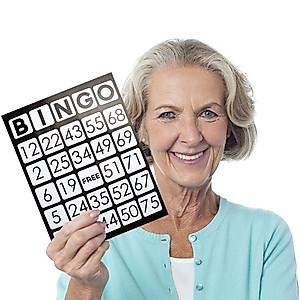 Royal Bingo Supplies EZ Readers Large-Format 8.5" x 11" Bingo Cards with Jumbo 1-inch Numbers (Pack of 50)