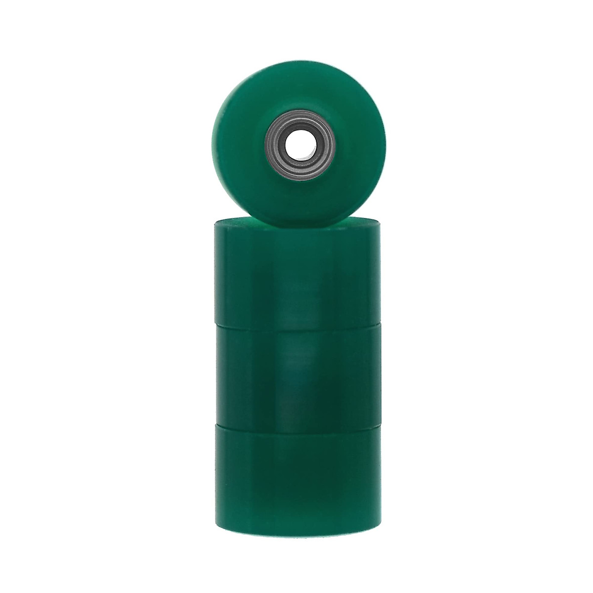 Teak Tuning Apex 71D Urethane Fingerboard Wheels - Cruiser Style, Bowl Shaped, 8.7mm Diameter - ABEC-9 Stealth Bearings - Made in The USA - Jade Green Colorway