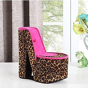 Ore International HBB1841 High Heel Shoe Hidden Jewelry Box, Cheetah Print, 9"