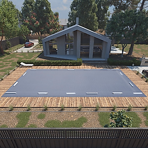 ColourTree 16’ x 32' Premium Rectangle Blue Winter Swimming Pool Cover Tarp Safety Heavy Duty, Waterproof, UV Resistant (Cover Size: 20' x 36'/ 4 ft.Overlap) ◆We Customize Size◆