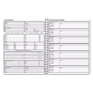 BookFactory Rental Property Record Book/Landlord Renter Record Keeping Log Book - Wire-O, 100 Pages, 8.5" x 11" (LOG-100-7CW(RentalProperty)-RX)