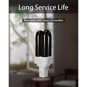 Dichroma 41050 7W Replacement Bulbs Compatible with Dynatrap DT1260 DT1050 DT1100 DT1210 DT1250 1/2 Acre Insect and Mosquito Trap Light, 4 Pack