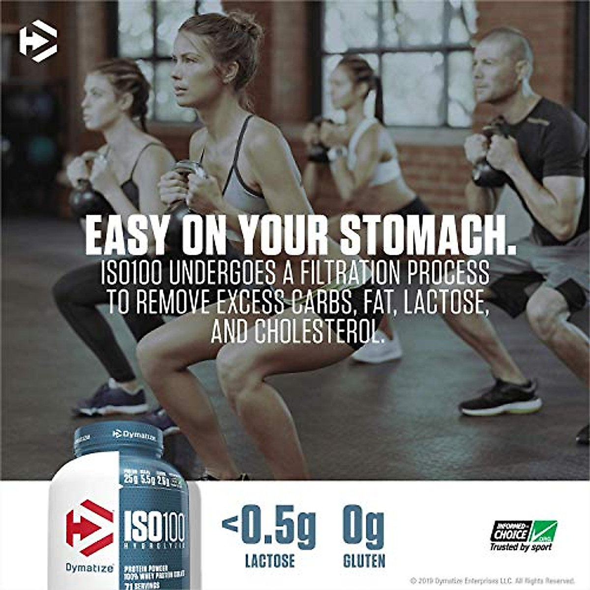 Dymatize ISO 100 Whey Protein Powder with 25g of Hydrolyzed 100% Whey Isolate, Gluten Free, Fast Digesting, 1.6 Pound, Chocolate Peanut Butter, 25.6 Ounce (Pack of 1)