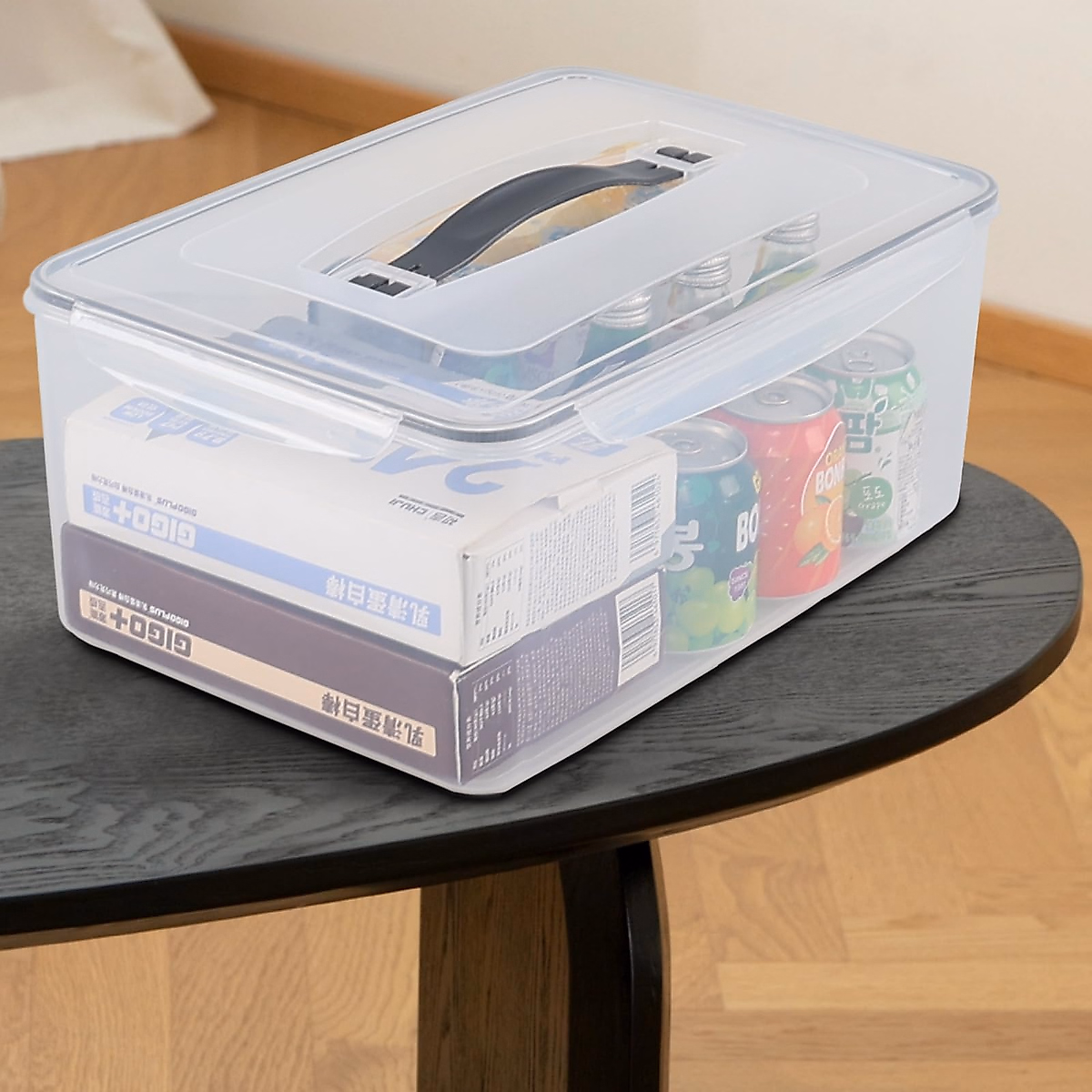 Sadstory 16 Quart Airtight Plastic Gasket Boxes with Handles, Food Storage Bin with Sealing Lid for Bread, 6 Packs