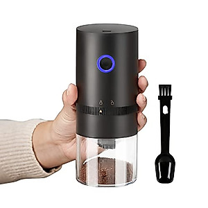 PARACITY Coffee Grinder Electric Burr, Small Cordless Coffee Grinder Mini with Multi Grind Setting, Portable Coffee Bean Grinder Automatic for Camping/Drip/Espresso/Pour Over French Press, USB