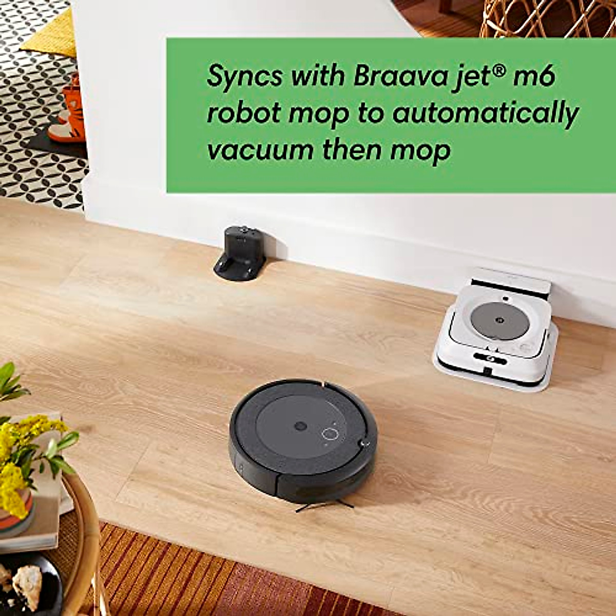 iRobot Roomba i4 EVO (4150) Wi-Fi Connected Robot Vacuum – Now Clean by Room with Smart Mapping Compatible with Alexa Ideal for Pet Hair Carpets & Hard Floors